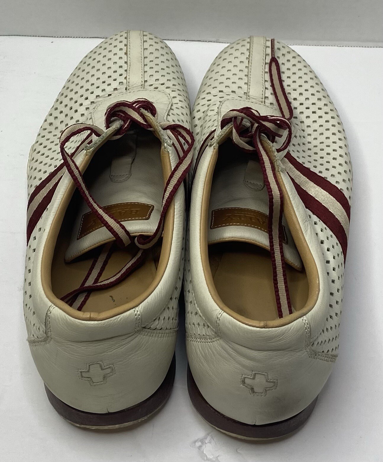 Bally FreeNew White Leather Sneakers Men's Size 8.5 |… - Gem