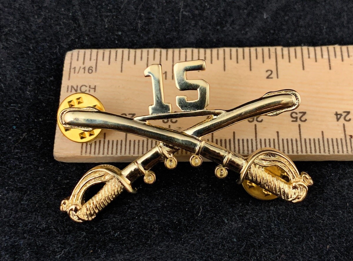 Cavalry Hat US Army 15th Cavalry Stetson Hat Pin - Gold Tone 2" Saber ...