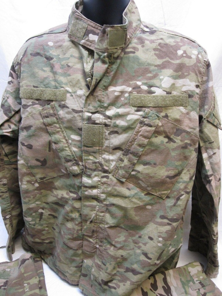 NEW ARMY ISSUE MULTICAM UNIFORM SET MEDIUM/REGULAR TOP & PANTS FLAME ...