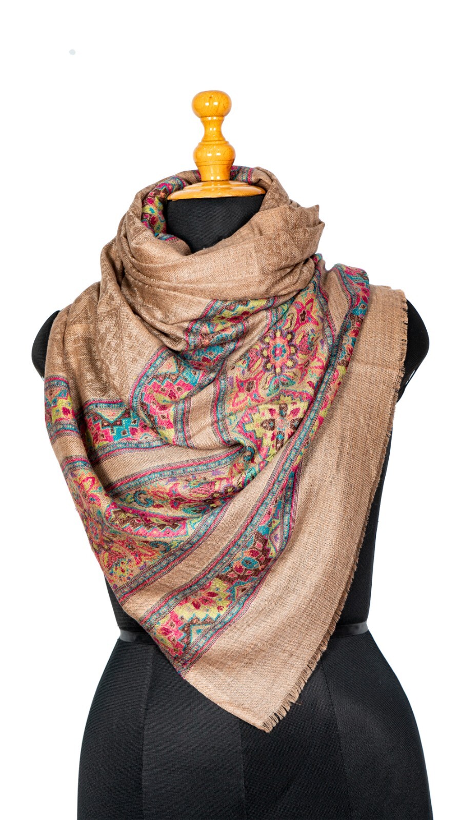 Indian Designer Wool Scarf Handmade Cashmere Scarf Pashmina Shawl 28x80 ...