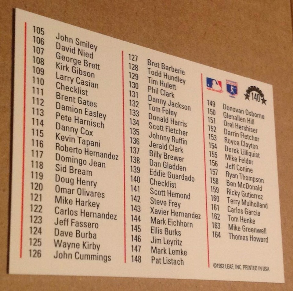 CAL RIPKEN JR. 1994 DONRUSS Checklist Card #140 NM-MT | eBay