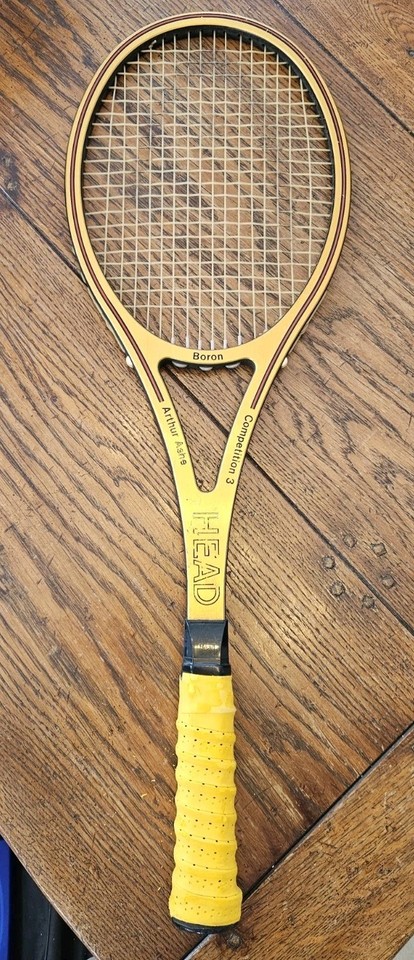 Vintage Head Arthur Ashe Boron Competition 3 Gold Tennis Racket | eBay