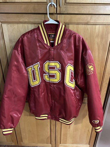 Colosseum L 52” USC Varsity Snap Satin Nylon Jacket NWT | eBay