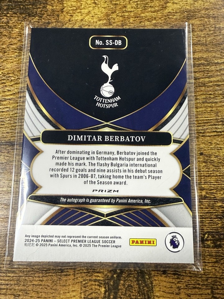 2024-25 Panini Select EPL Dimitar Berbatov Autograph Tottenham Hotspur ...