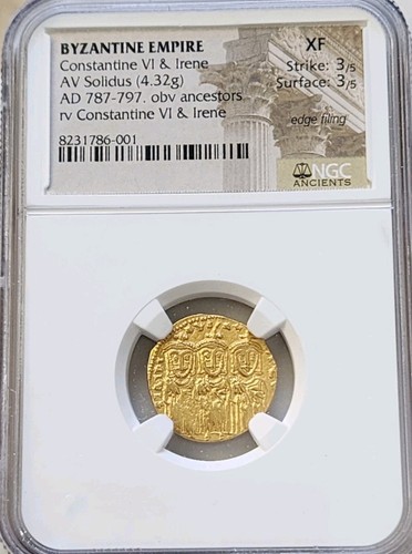 Byzantine Constantine VI & Irene Gold Solidus NGC XF Ancient Coin | eBay