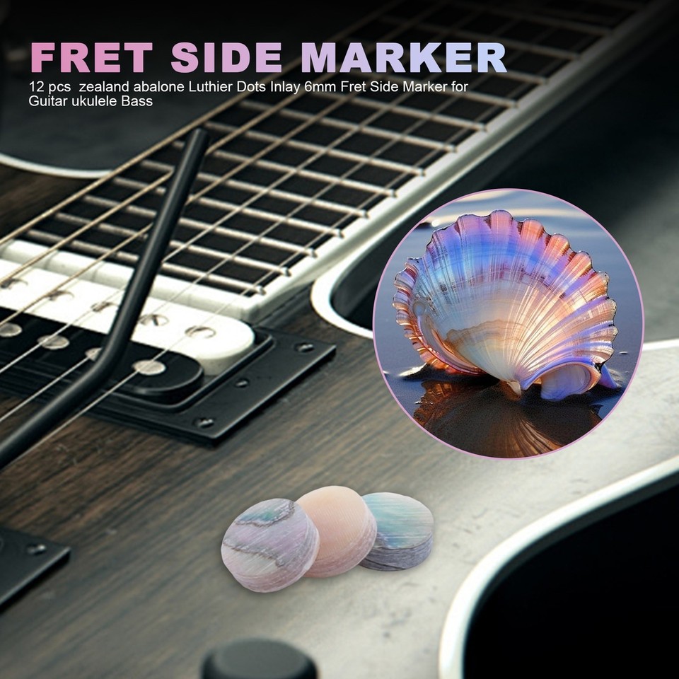 12 pcs zealand abalone Luthier Dots Inlay 6mm Fret Side Marker for ...