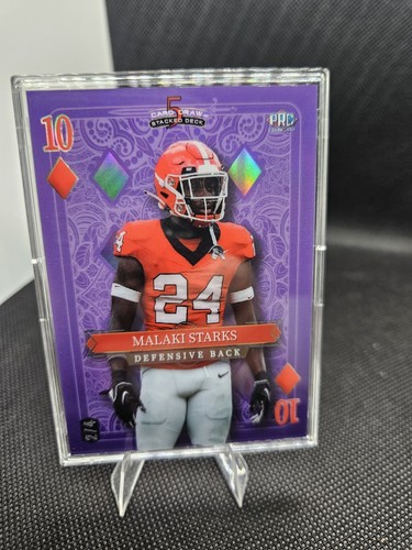 Malaki Starks #2/4 PRC Rookie Card Wild Card 5 Card Draw Stacked Deck ...