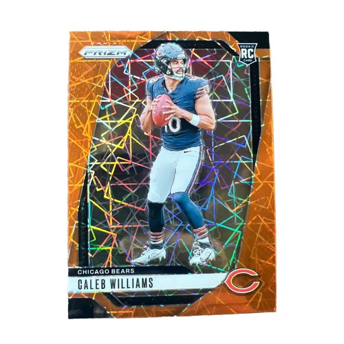 2024 Panini Prizm Caleb Williams ORANGE LAZER Prizm RC #301 BEARS QB SP ...
