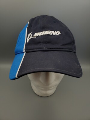 BOEING Embroidered Logo Adjustable Ball Cap Hat Airplane Aviation ...
