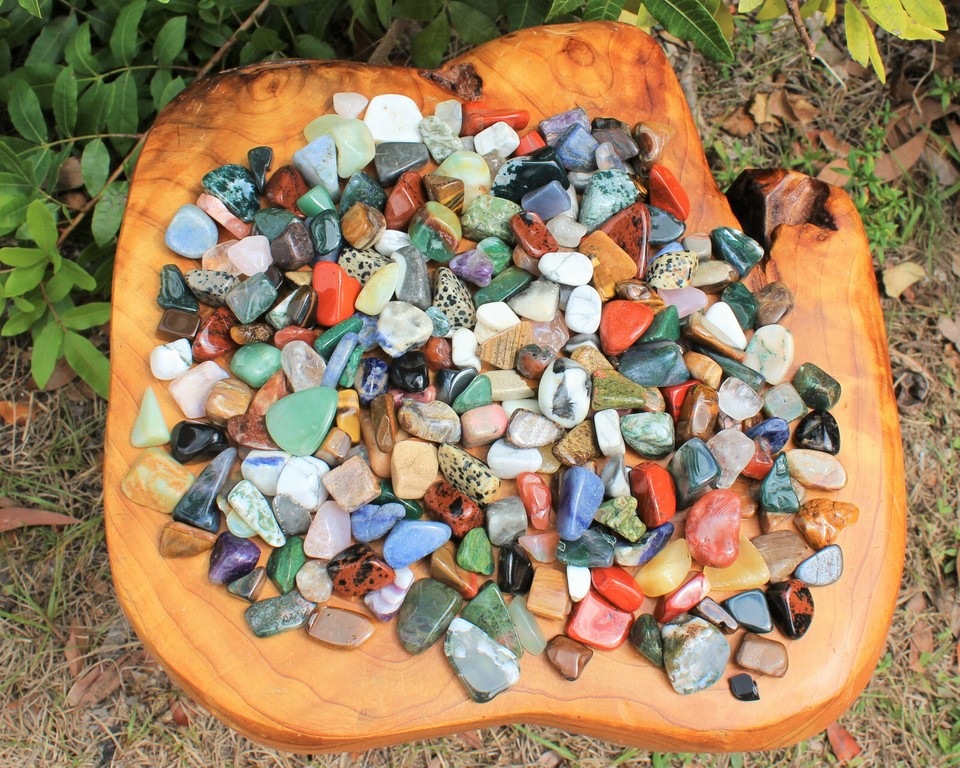 WHOLESALE 20 lb Assorted Tumbled Stones SMALL: CRAZY CHEAP Bulk Lot ...