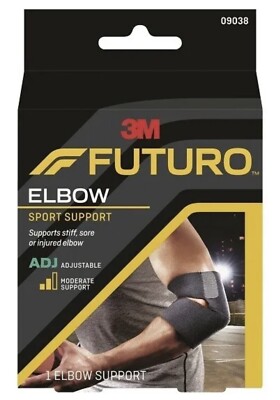 FUTURO Sport Adjustable Elbow Support 09038 helps relieve stiff or sore ...