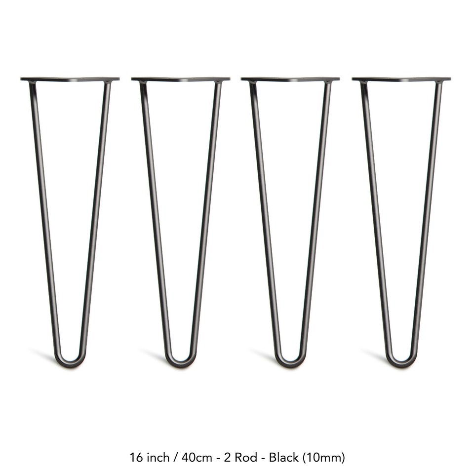 4x Premium Hairpin Table Legs + FREE Screws, Guide, AND Protector Feet ...