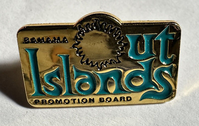 BAHAMA OUT Islands Promotion Board Gold Lapel, Hat, Jacket Pin NEW | eBay