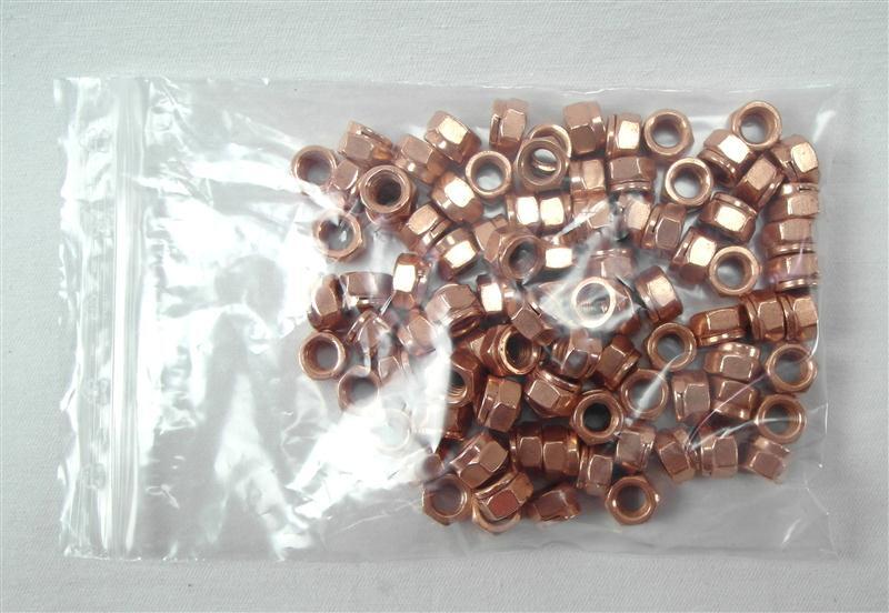 100 Copper Nut Thermag Nut M8 SW13 DIN14440 Cu Exhaust Manifold | eBay