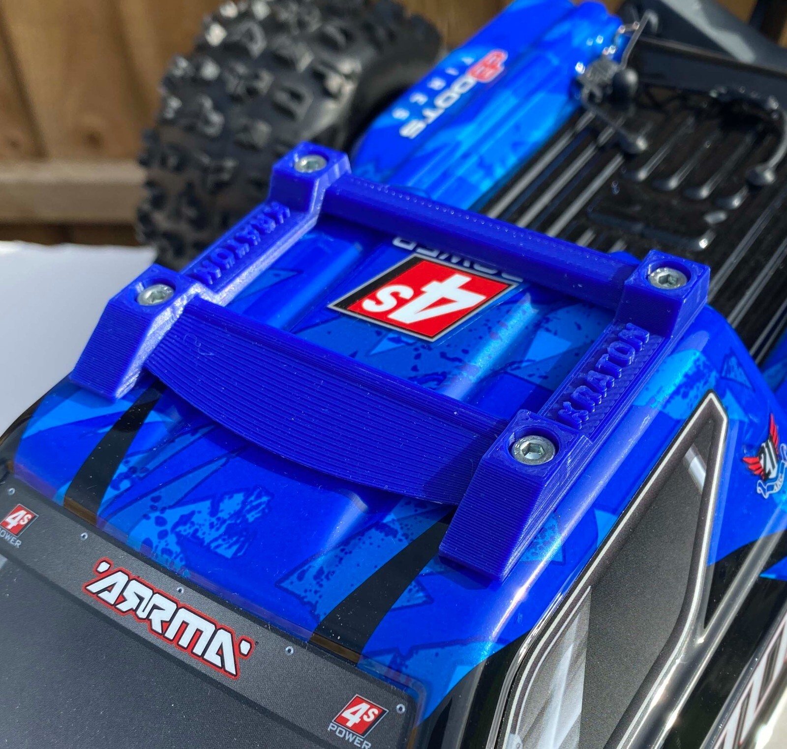 ARRMA KRATON 4s V2 Roof Skids Guard Plate Rails Protection Bars Black ...