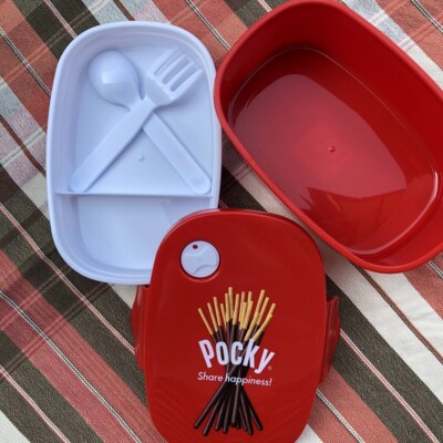 Pocky Bento Lunch Box Containers Bento Lunch Box Kids Plastic Fork And ...