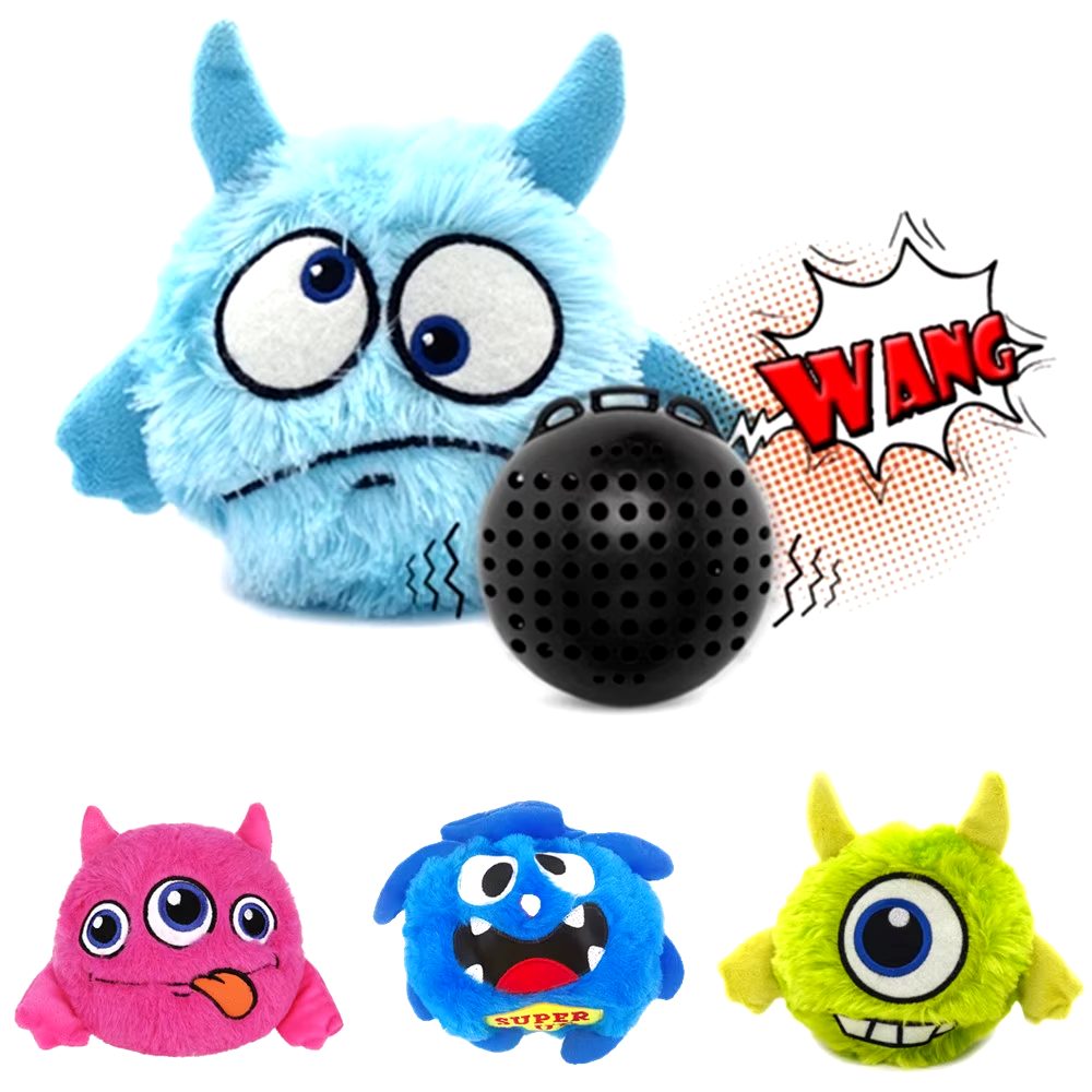 Interactive Dog Toys Bouncing Giggle Shaking Ball Dog Plush Toy ...