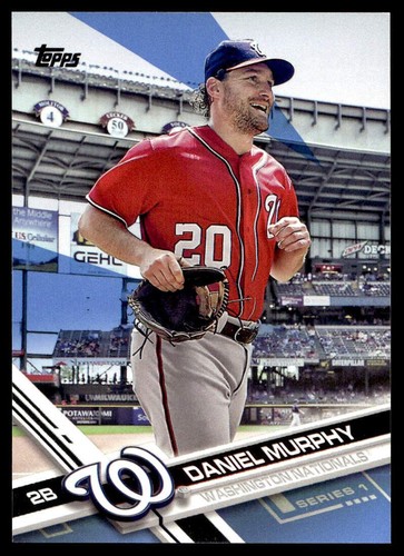 2017 Topps #62 Daniel Murphy Washington Nationals Father’s Day Powder ...