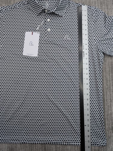 Rhoback Polo Shirt Men's Large Ohio All Over Print State Outline Golf ...