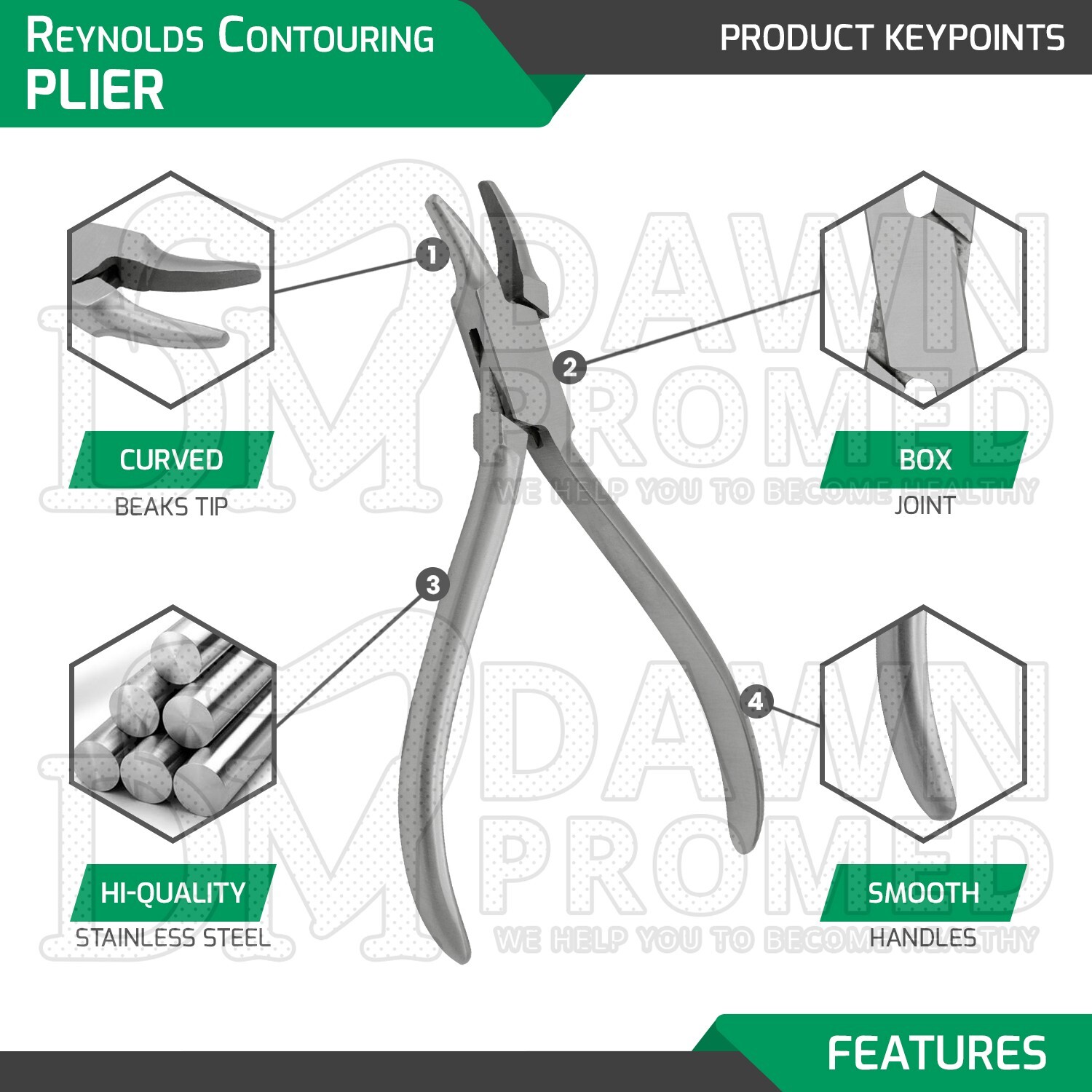 2 Pcs Primary Crown Crimping Plier & Reynolds Contouring Plier Set ...