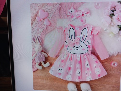 Baby Girl Clothes Bunny Toddler Romper Bunny Dress 9-12 Month/12-18 ...