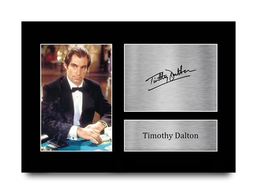Timothy Dalton James Bond Gift Signed Autograph A4 Picture Print to ...