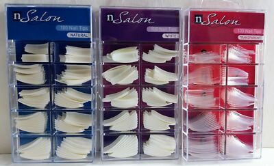 N Salon Nail 100 Tips Acrylic False Tips W7 Acrylic Nail sets | eBay UK