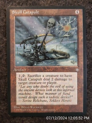 MTG Skull Catapult Magic The Gathering Card Artifact Ice Age NEAR Mint ...