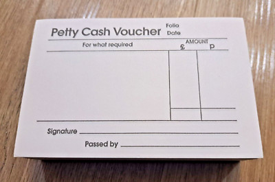 4x BRAND NEW PETTY CASH VOUCHER BOOK PADS 80 SHEETS PER PAD 88x138mm BY ...