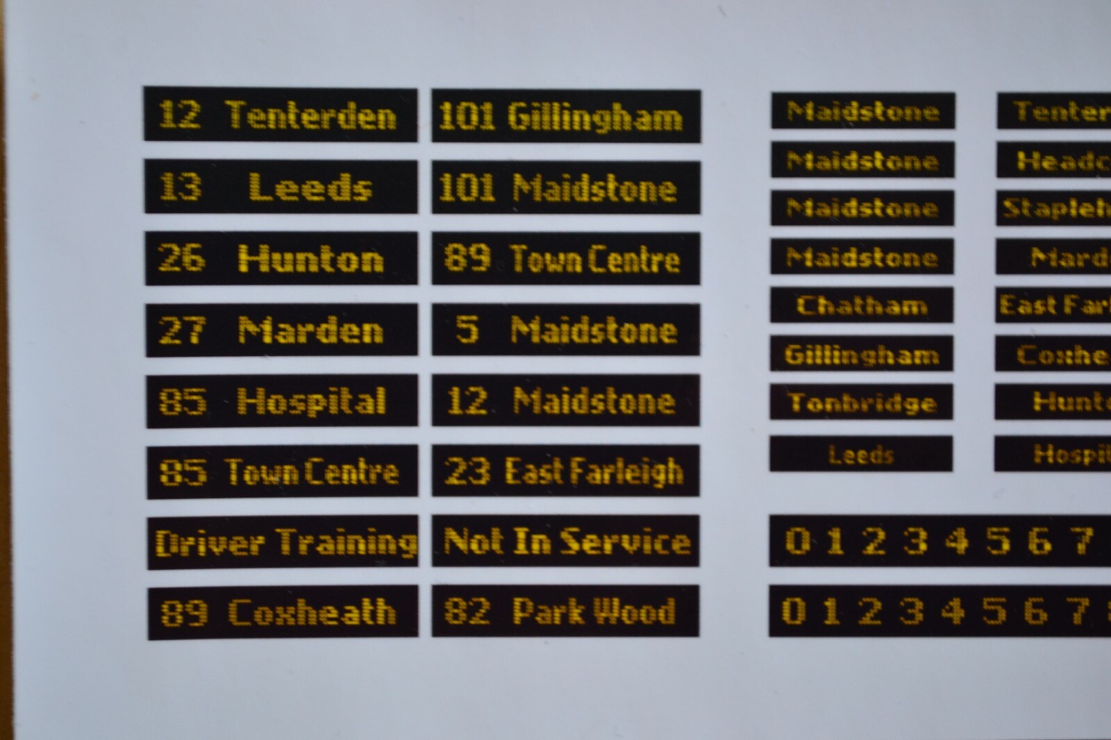 Customised Your Own Digital Destinations for 1/76 Scale Bus Models Self ...