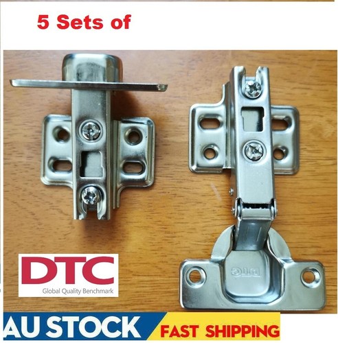 5 x sets DTC Door Hinge slide-in straight arm T93- kitchen, cabinet ...