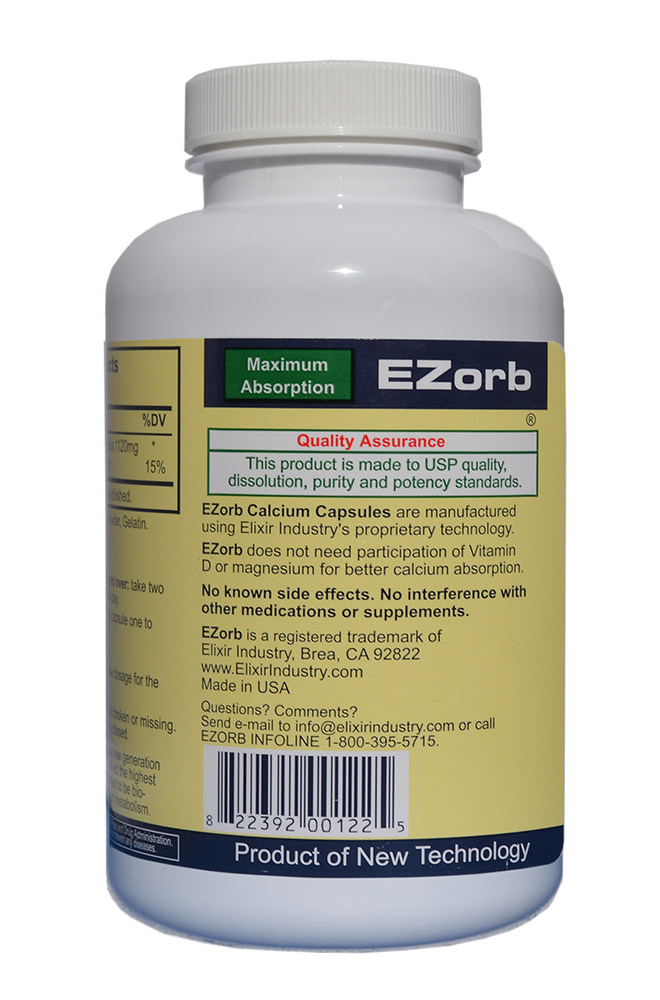 EZorb Calcium Capsules (3) 92% Absorption for Bone Spurs, Osteoporosis ...
