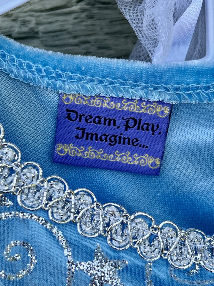 Dream Play Imagine Kids Princess Costume Light Blue Tiara Scepter Size ...