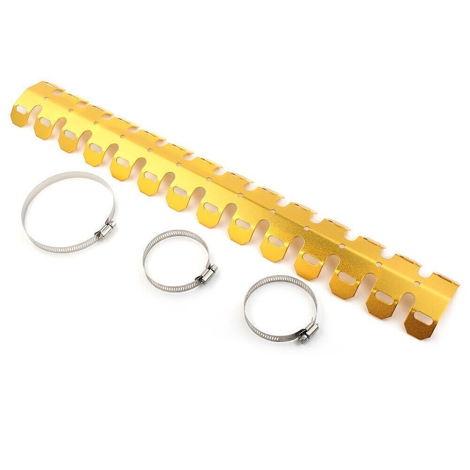 For Dirt Bike Universal Gold Exhaust Muffler Pipe Heat Shield Cover ...