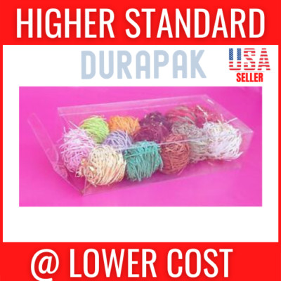 24 PCS 10-1/8x7-1/8x1" Plastic PVC Clear Boxes Party Favor Gift Tuck ...