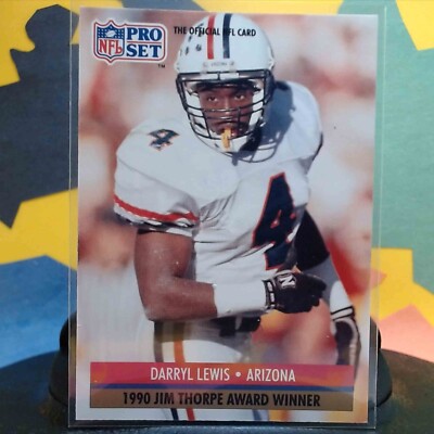 Darryl Lewis Arizona 1990 Jim Thorpe Award Winner 1991 NFL Pro Set Card ...