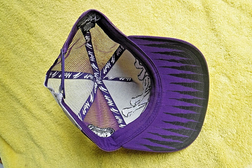 NEW/OOP/DS NEFF CUSTOM GOODS PURPLE/WHITE TRUCKERS CAP/HAT! SKATER ...