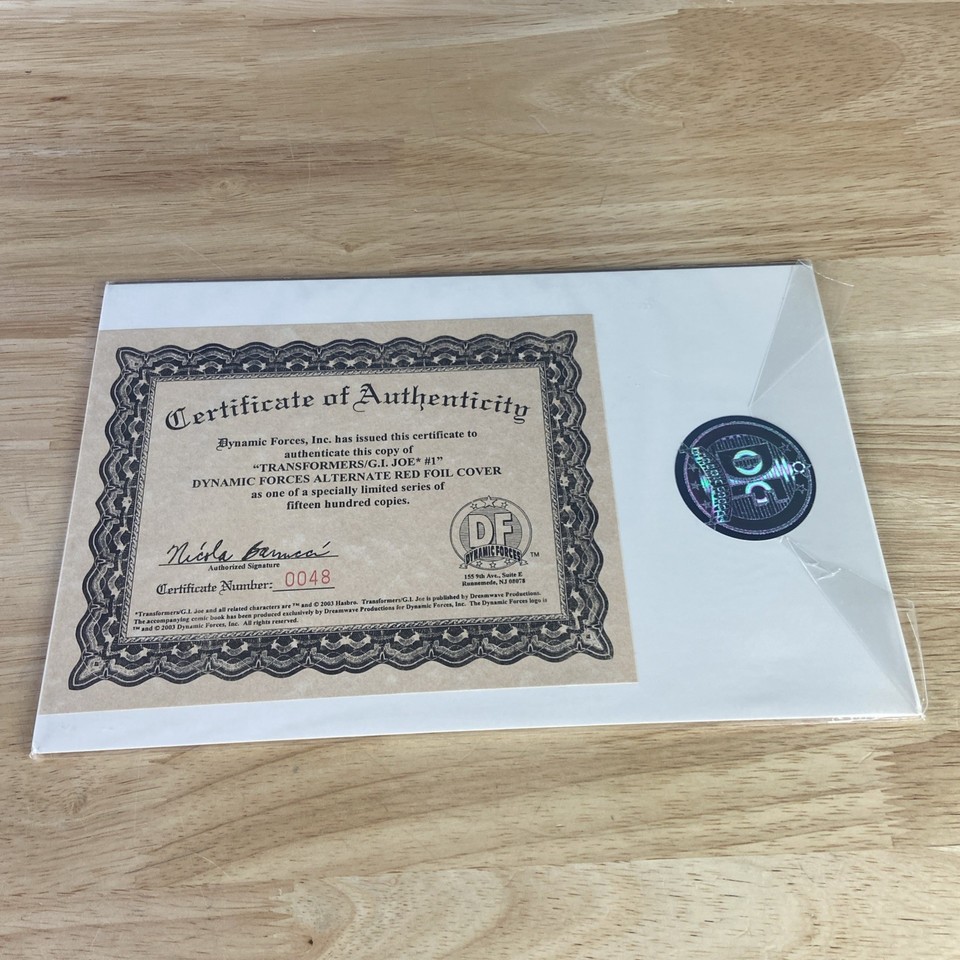 Transformers Gi Joe Comics Dynamic Forces Dreamwave Red Foil Cover LE ...