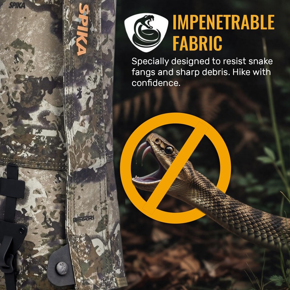 Strike Snake Gaiters, Waterproof Snake Chaps for Hunting, Adjustable ...