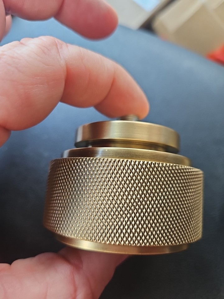 Restoration Hardware Lambeth Knurled Curtain Rod Finials Burnished ...