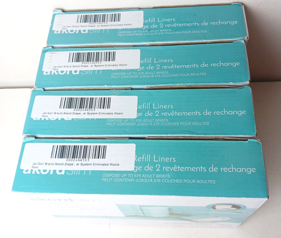 Akord Slim Refill Liners for Adult Underwear Disposal Lot of 4 Boxes | eBay