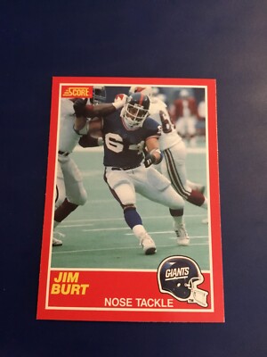 1989 Score # 138 JIM BURT New York Giants Nice Card ! | eBay