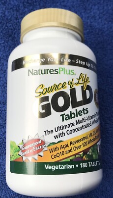 Nature's Plus Source of Life Gold 180 Tablets Exp 05/2027,New,Sealed ...