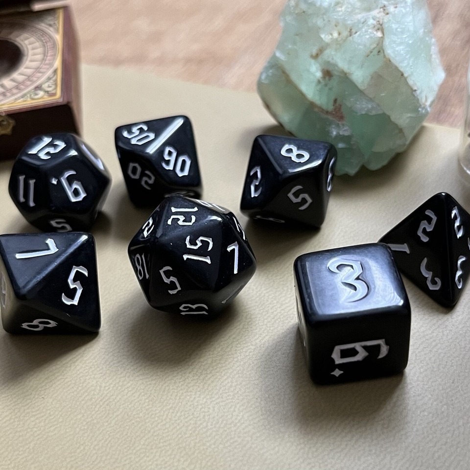 DND Dice Set Dungeons and Dragons Game Role Polyhedral Dice Set Death’s ...