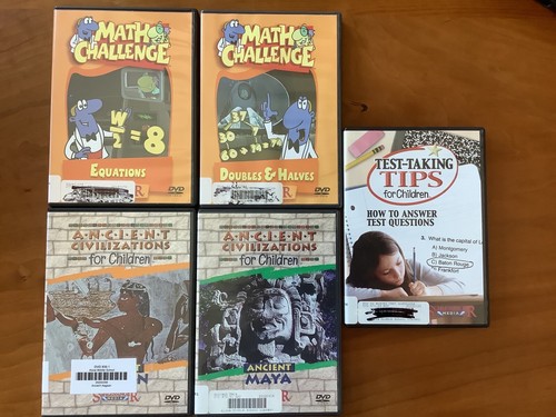 Schlessinger Media Homeschool Grades 3-7 Lot of 5 DVDs Math, Test ...