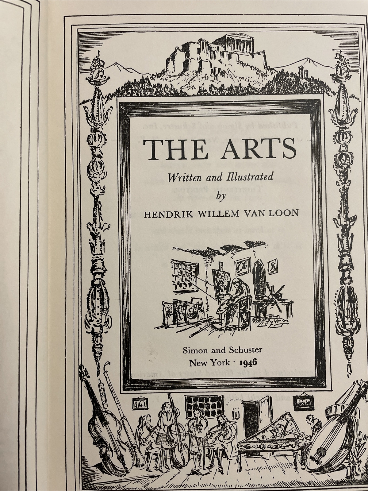 The Arts by Hendrik Willem van Loon: 1937 HB, 13th printing 1946, color ...