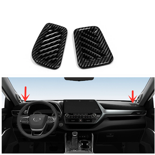 For Toyota Highlander 2020-2023 Carbon fiber Dashboard upper Air Vent ...
