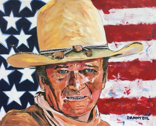 10 Large CELEBRITY ORIGINAL MODERN ART PAINTINGS Retired Artist Dan Byl ...