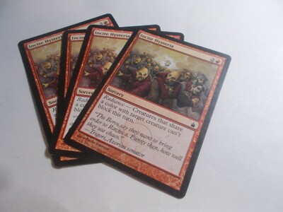 Incite Hysteria x4 MTG Ravnica City of Guilds Common Red Sorcery MP | eBay