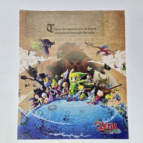 The Legend of Zelda Windwaker HD Wii U Ages LARGE Print Ad/Poster Promo ...